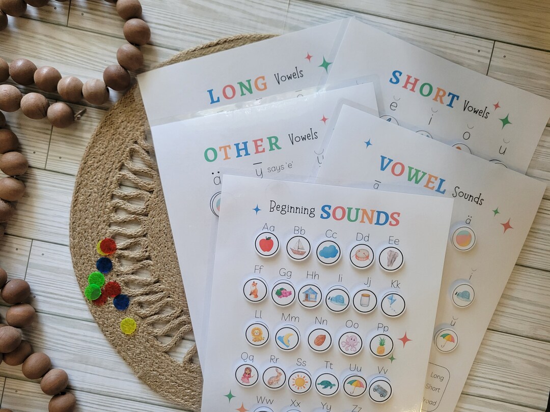 INSTANT DOWNLOAD Bundle: Alphabet Beginning Sounds and Vowel Sounds ...
