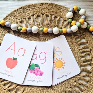 INSTANT DOWNLOAD Watercolor Alphabet Flashcards Letters Learning Props ...
