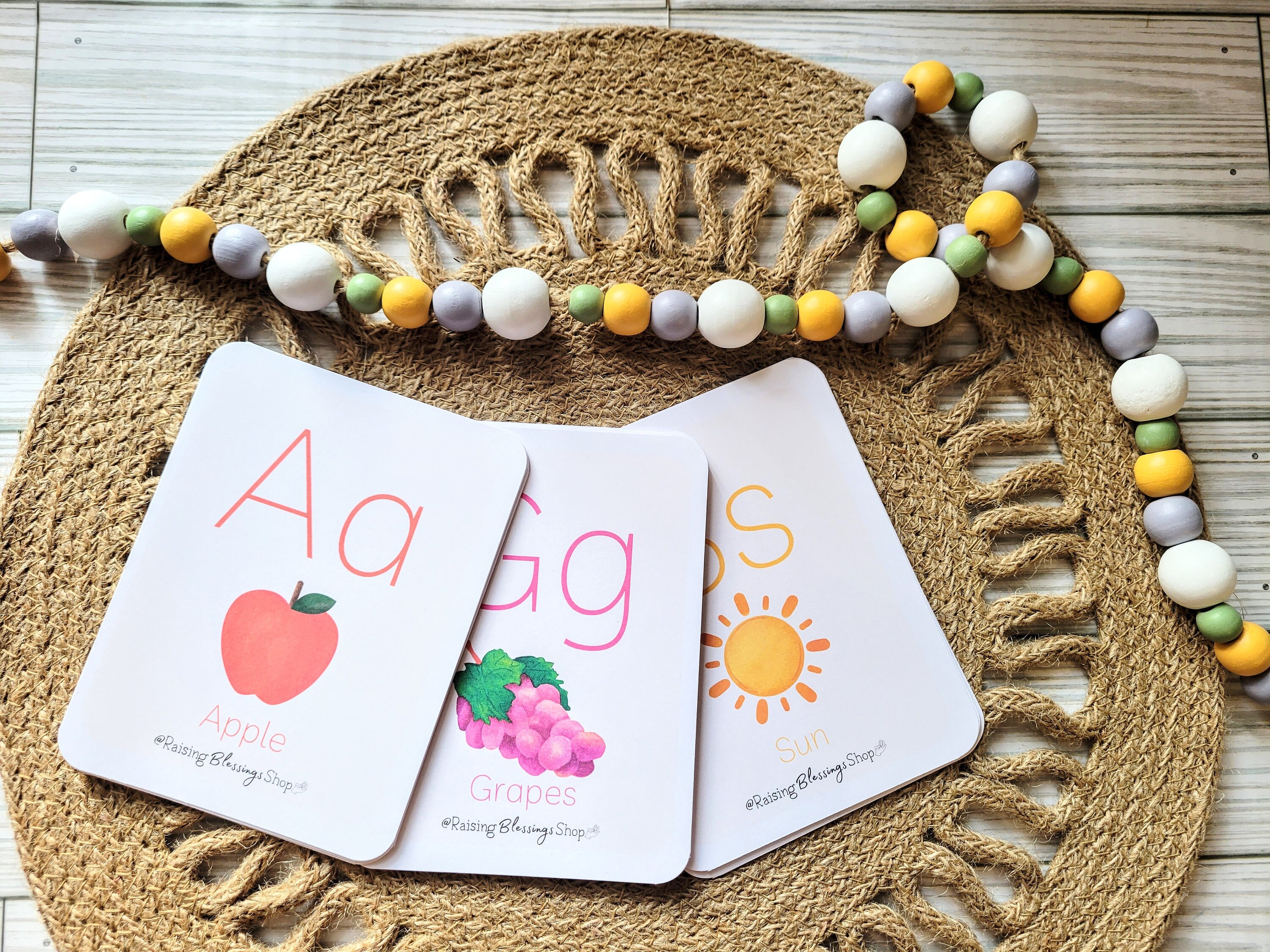 INSTANT DOWNLOAD Watercolor Alphabet Flashcards Letters Learning Props ...