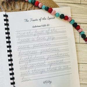 INSTANT DOWNLOAD| Alphabet Scripture Cursive Copywork Workbook ...