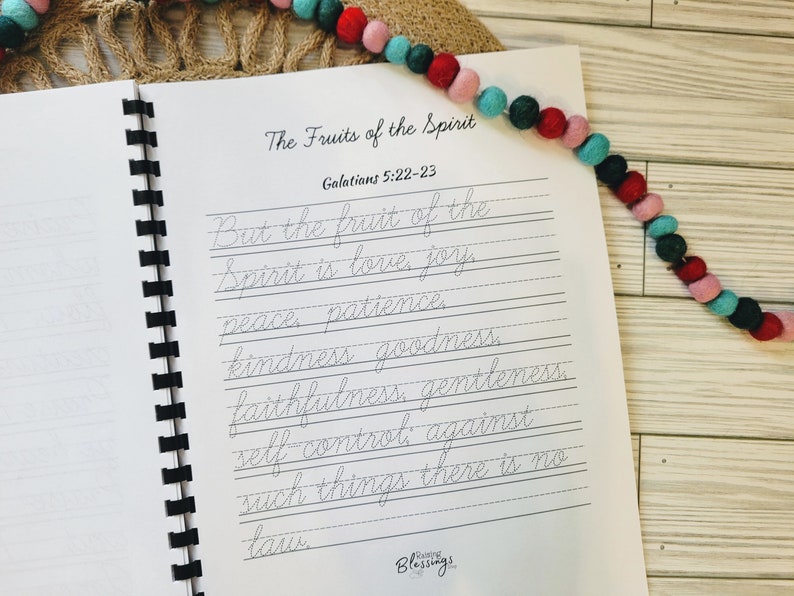 INSTANT DOWNLOAD| Alphabet Scripture Cursive Copywork Workbook ...
