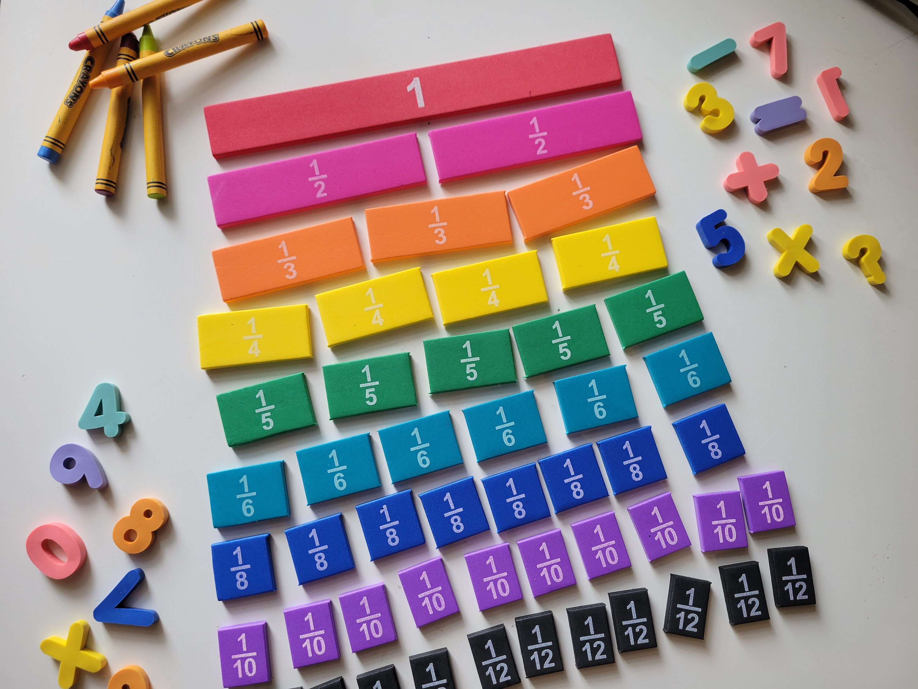 Fraction Math Manipulatives Magnetic Fraction Manipulative Tiles 204