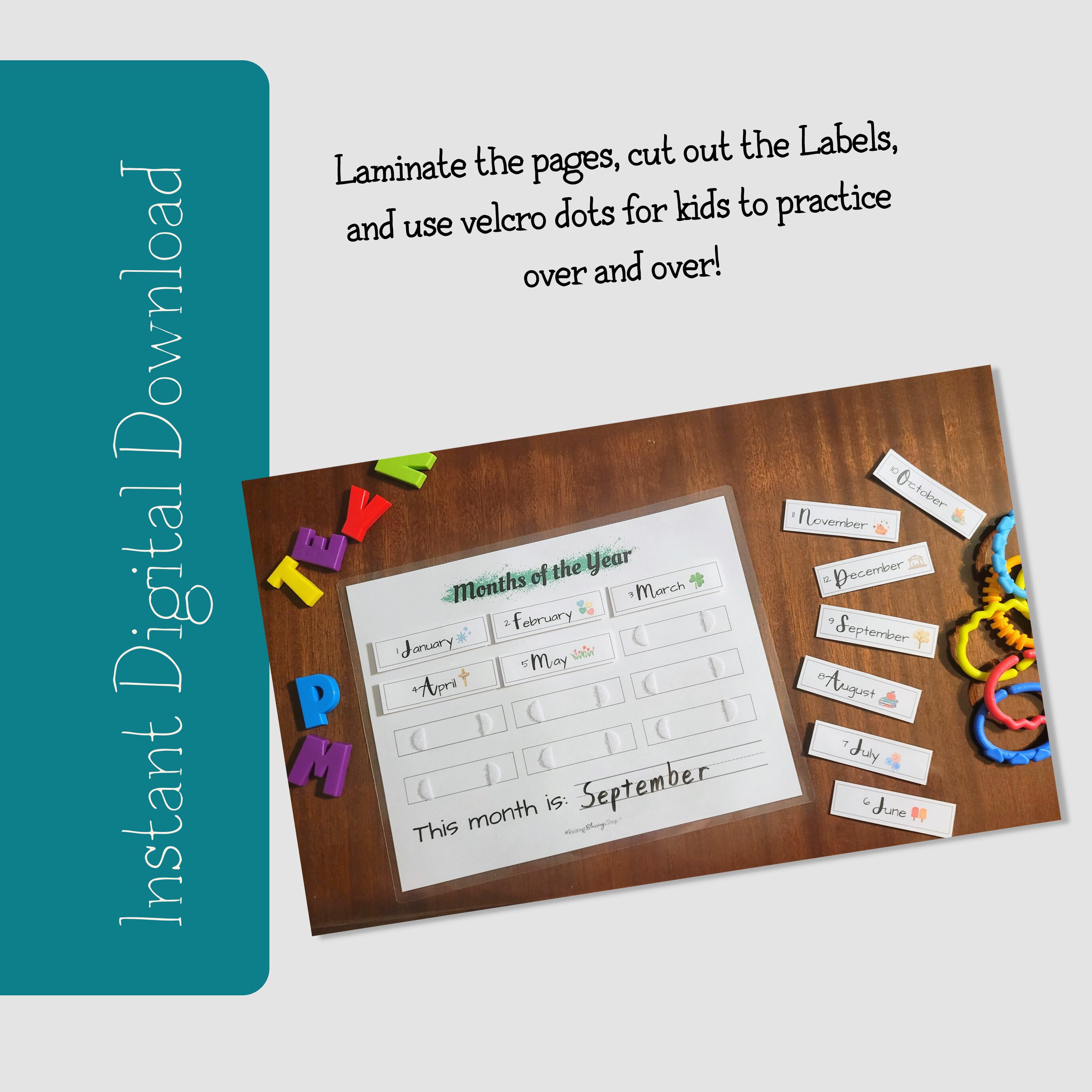 Months of the Year & Days of the Week BUNDLE Busy Book Busy Binder Page ...