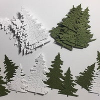 Paper Pine Tree Cutouts - Green Christmas Tree Die Cuts, (20) Pack - Etsy