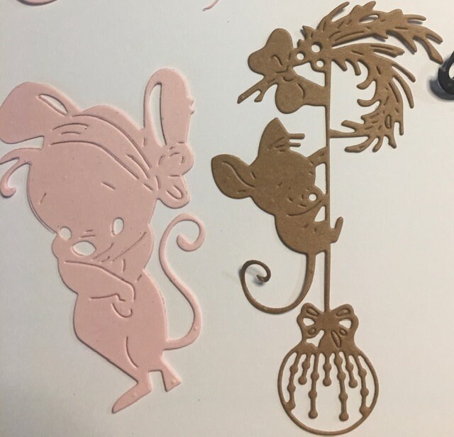 21 Christmas Mouse Die Cut, Mice Die Cuts, Christmas Mice. Paper Mouse ...