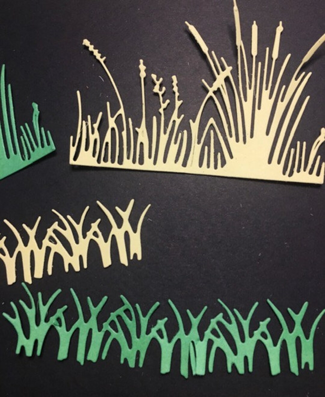 10 Die Cut Grass, Paper Grass, Field Grass, Garden Grass, Die Cut ...
