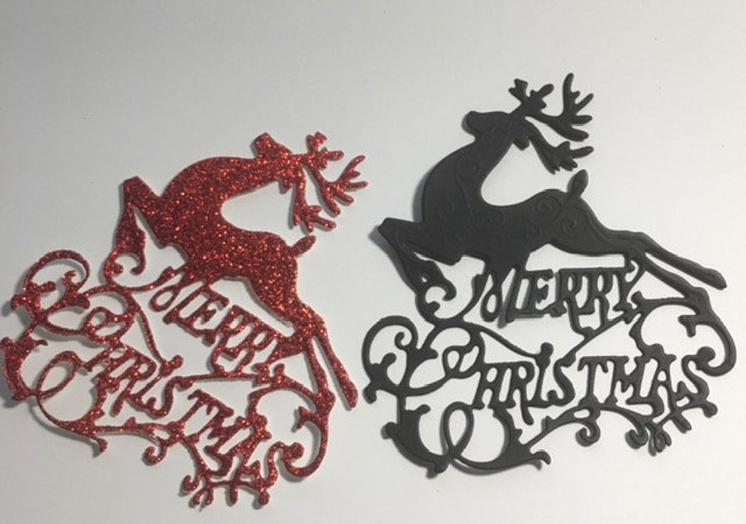 8 Reindeer Die Cut, Merry Christmas Die Cut, Christmas Deer, Christmas ...