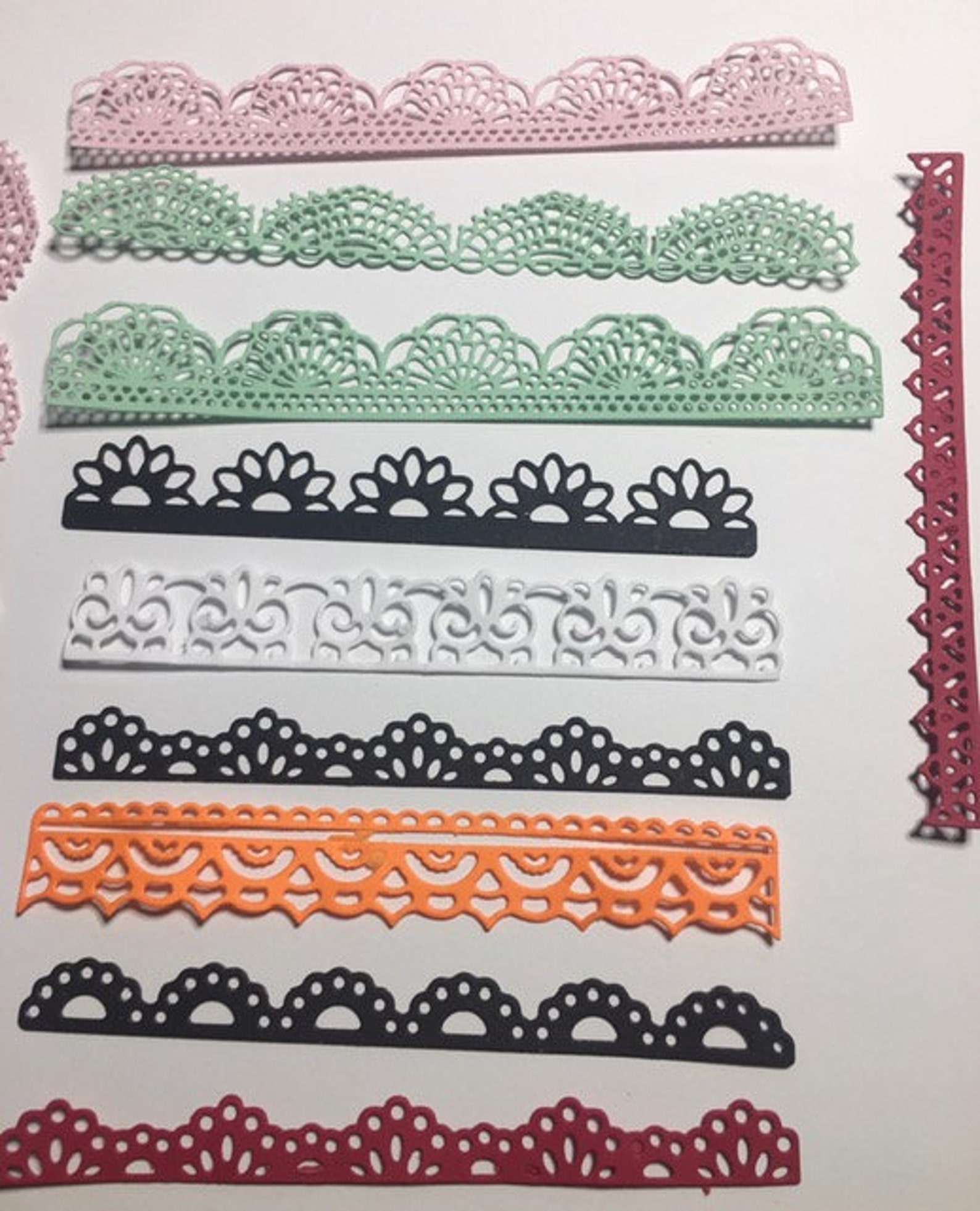 30 Die Cut Lace. Paper Lace Cuts, Die Cut Lace, Lace, Card Lace, Lace ...