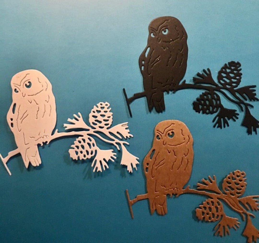 15 Owl Die Cuts, Pine Cone Die Cuts, Pine Tree Die Cuts, Animal Die ...