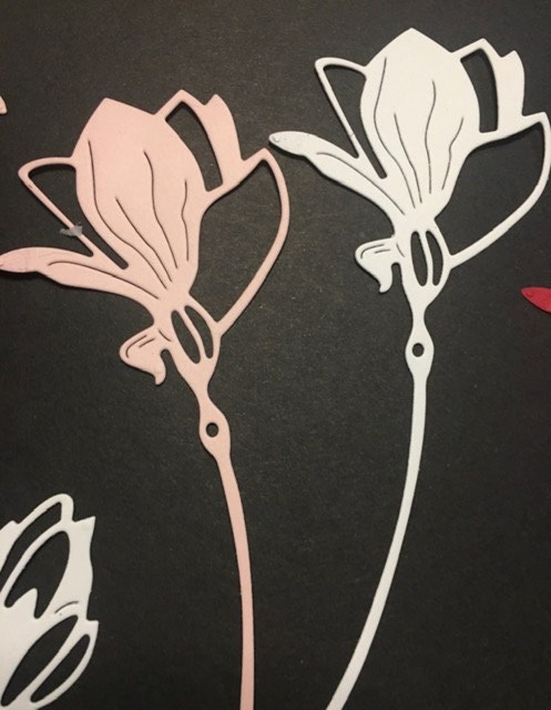 27 Die Cut Roses, Tall Roses, Paper Roses, Openwork Roses, Card Making ...