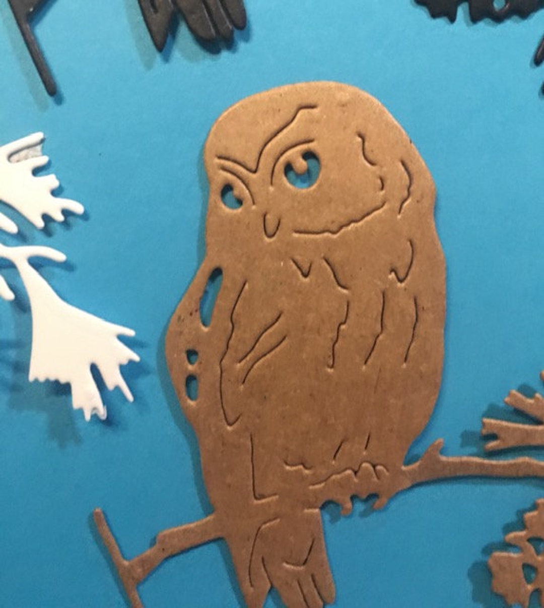 15 Owl Die Cuts, Pine Cone Die Cuts, Pine Tree Die Cuts, Animal Die ...