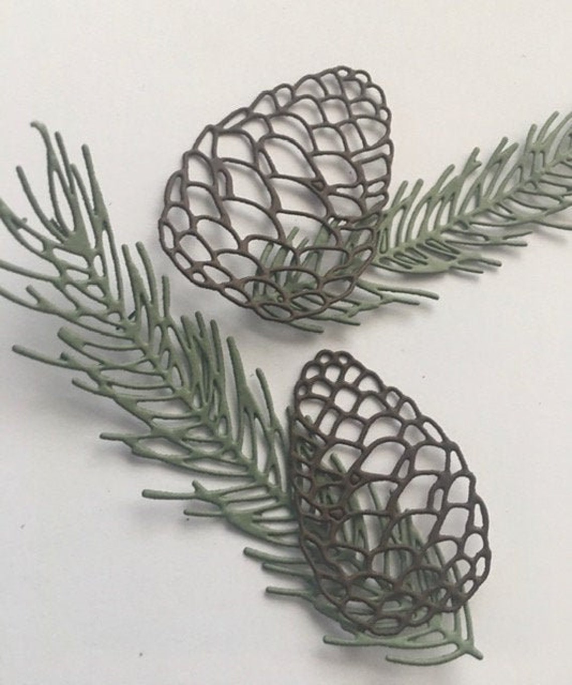 Pine Cone Die Cuts, Pinecone Cuts, Christmas Pine Cones, Pine Leaves ...