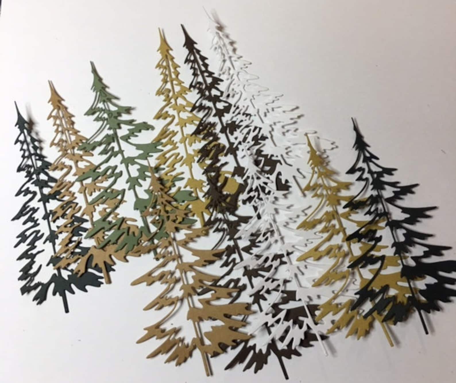 20 Woodland Trees Die Cuts Forest Die Cuts Forest Trees - Etsy