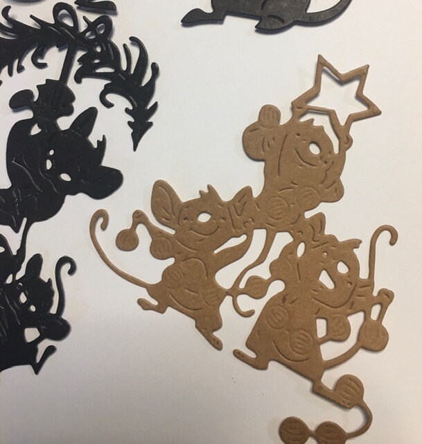 21 Christmas Mouse Die Cut, Mice Die Cuts, Christmas Mice. Paper Mouse ...