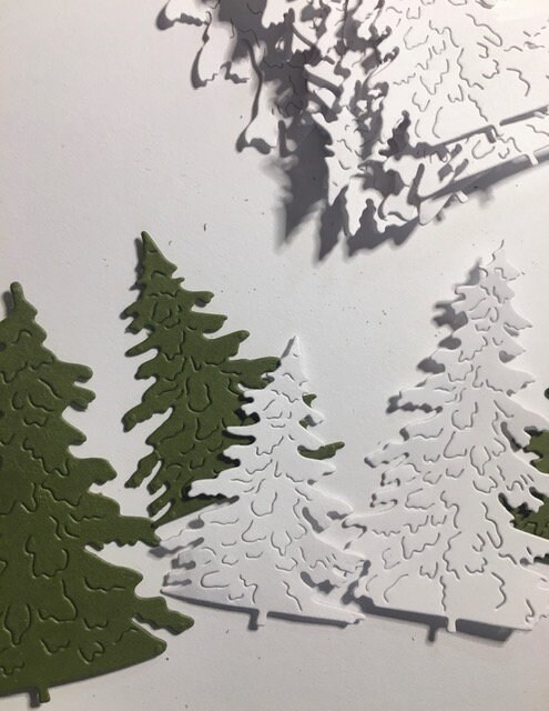 30 Tree Die Cut, Die Cut Trees, Fur Trees Die Cut, Cedar Tree Die Cut ...