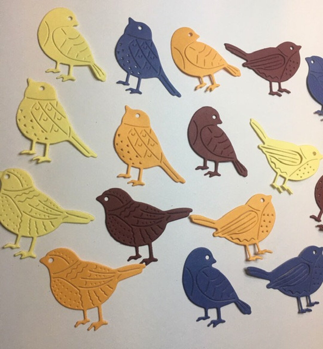 40 Bird Die Cuts, Blue Birds, Finch Birds, Dove Birds, Bird Die Cuts ...