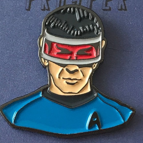 Spock With Red Visor Enamel Pin - Etsy
