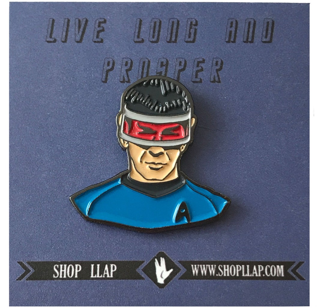Spock With Red Visor Enamel Pin - Etsy