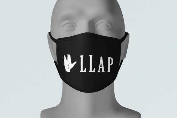 LLAP Face Masks With Vulcan Hand Salute-use for Covid-19 | Etsy