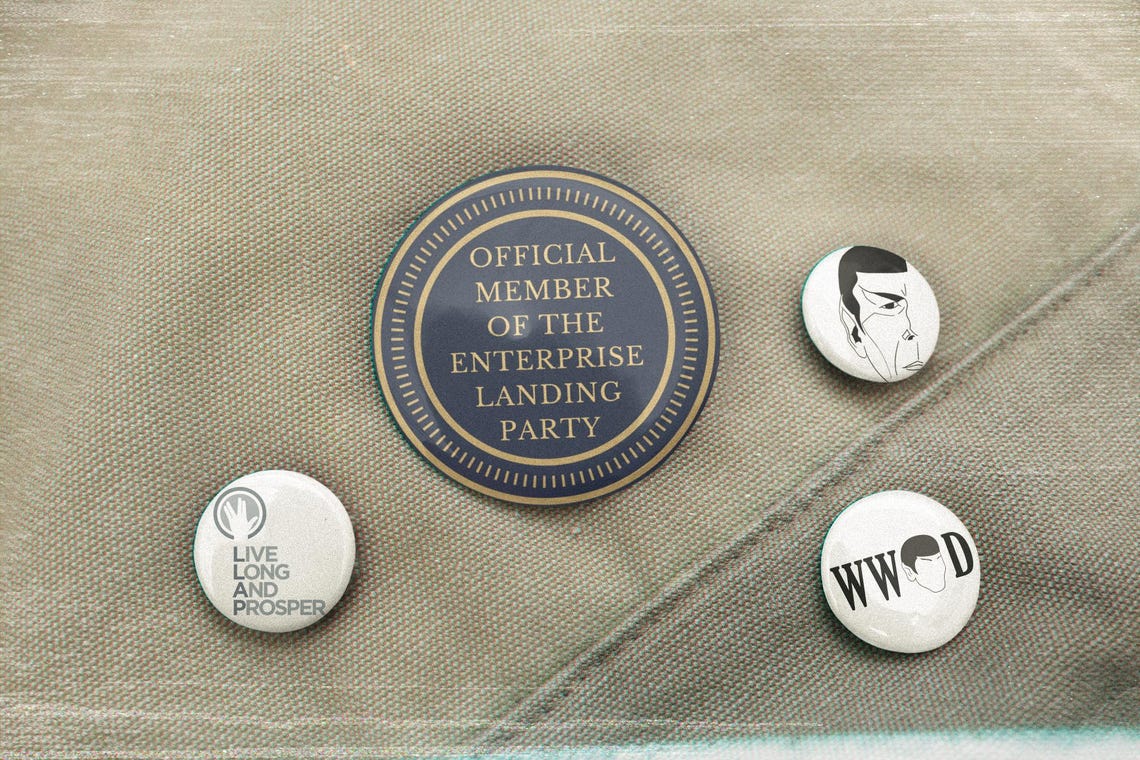 Spock & Leonard Nimoy Pin Buttons - Pack of 4 - Etsy