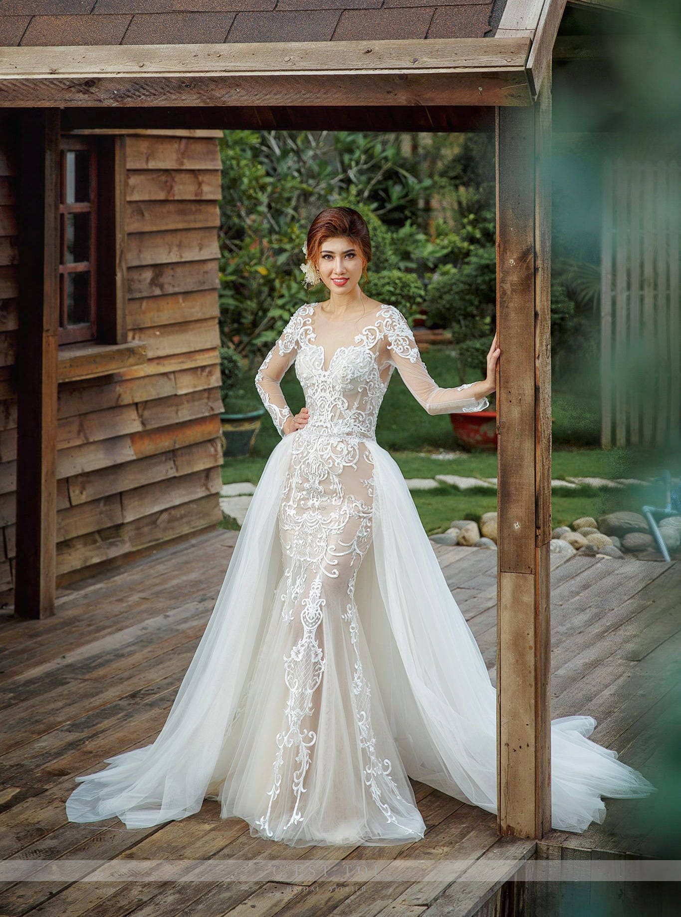 T05 Detachable Skirt Overlay Custom Bridal Overskirt Tulle - Etsy