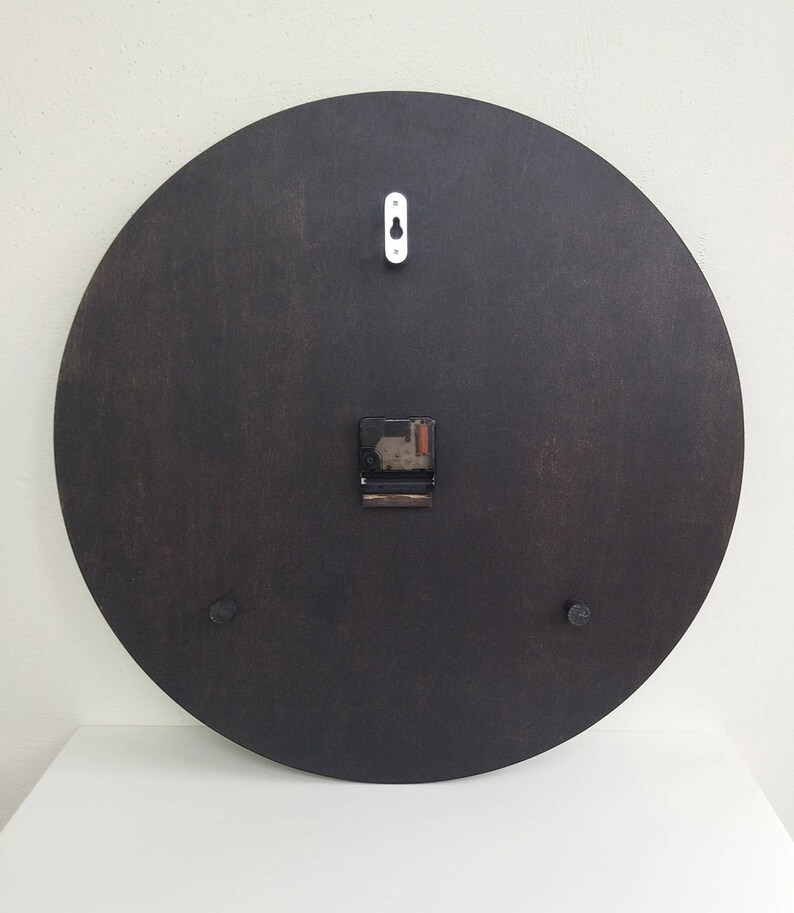 Large Wall Clock Stone Surface Modern Clock Grey Gold Color | Etsy