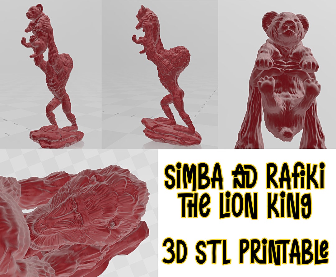 Simba and Rafiki the Lion King 3d Stl - Etsy