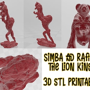 Simba and Rafiki - the Lion King 3d Stl - Etsy