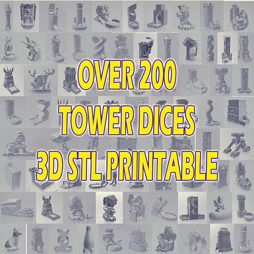 Over 200 Dice Towers - 3d Stl Printable - Etsy