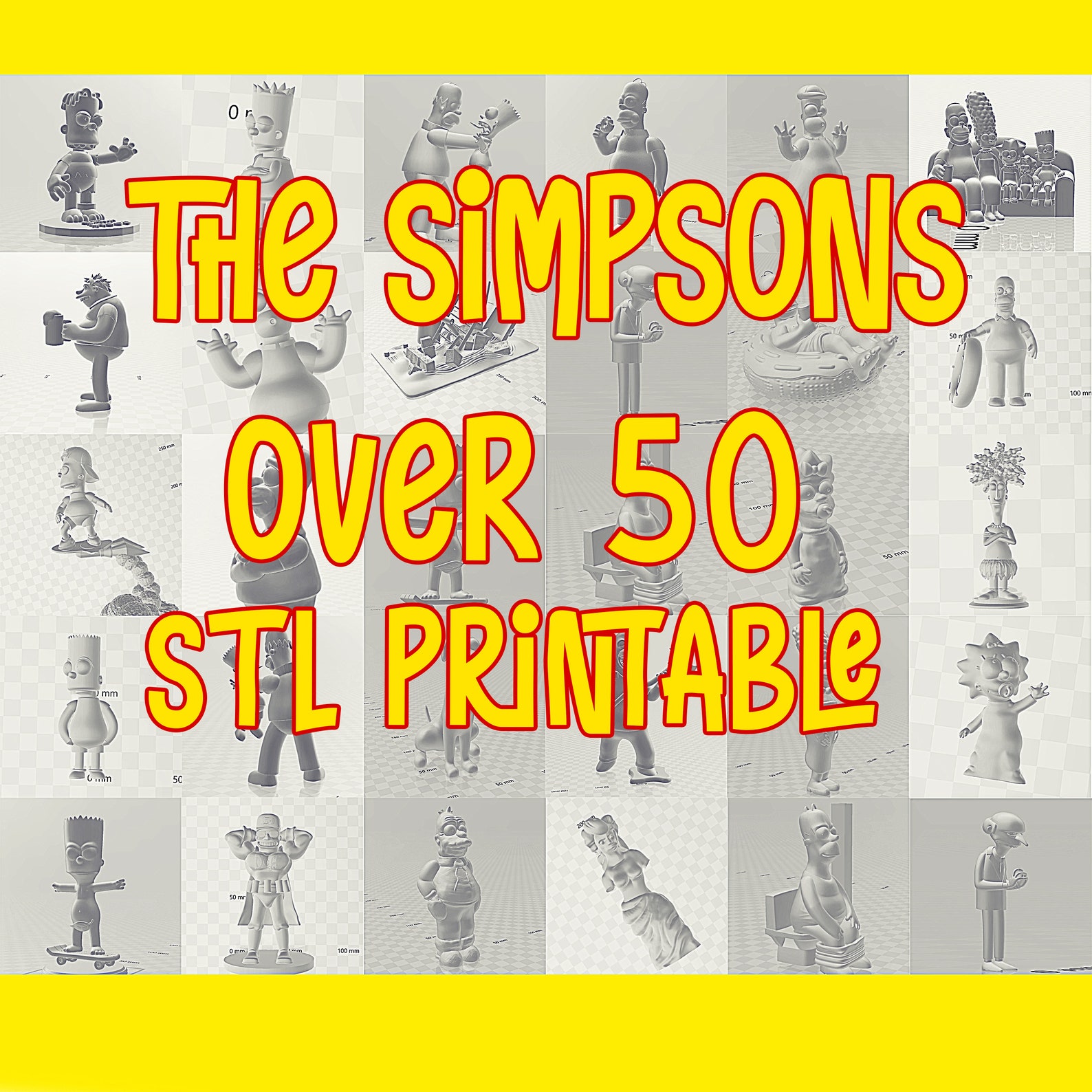 The Simpsons Big Pack - Over 50 Stl Printable - Etsy