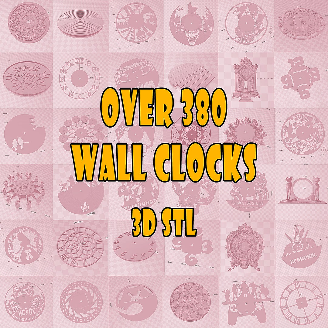 Over 380 Wall Clocks - 3d Stl Printable - Etsy