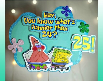 Spongebob 25 Cake - Etsy