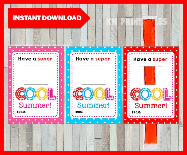 Have A Super Cool Summer, Frozen Ice Pop Tag, Printable INSTANT ...