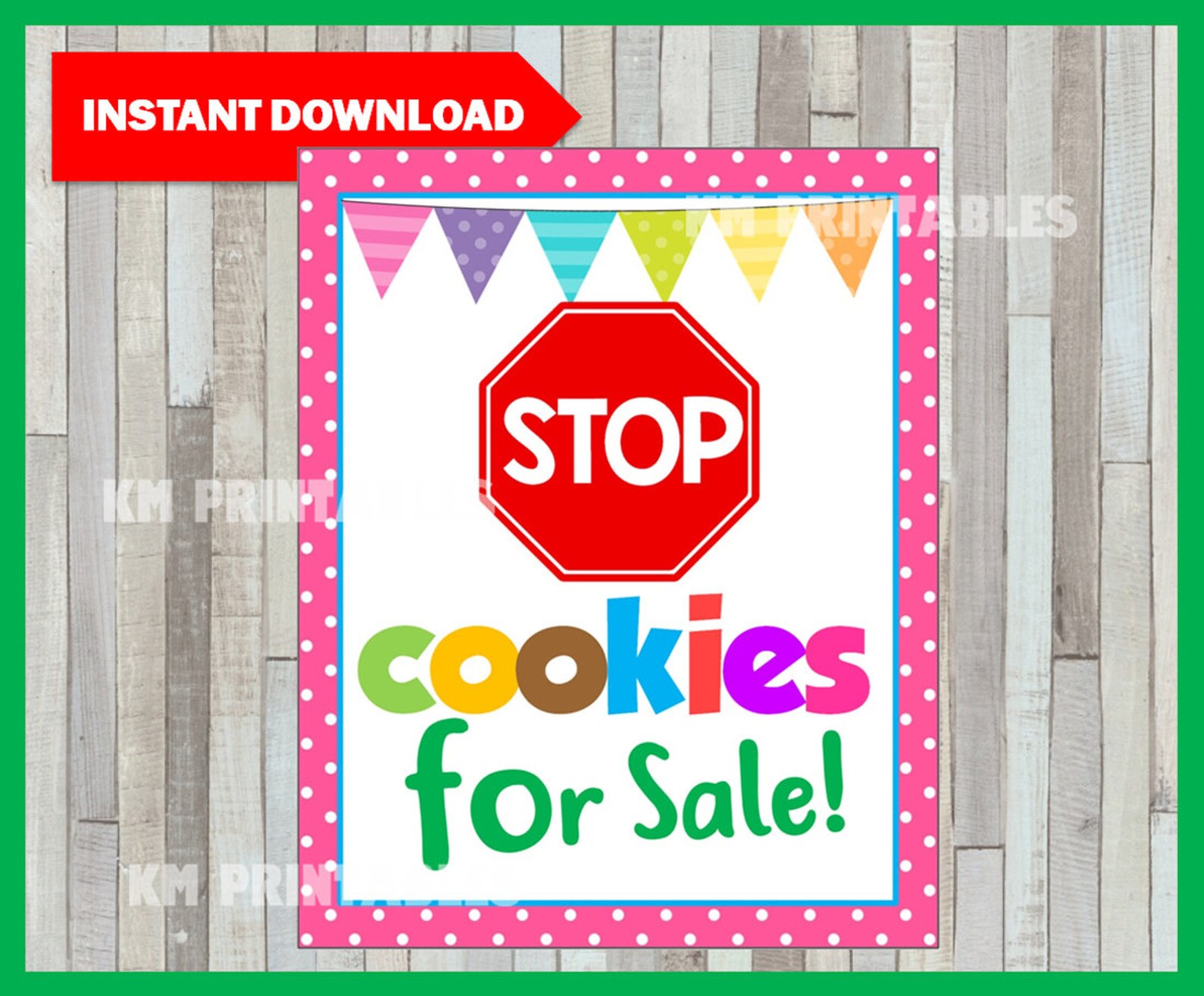 Printable Stop Cookies for Sale Poster Cookie Booth | Etsy