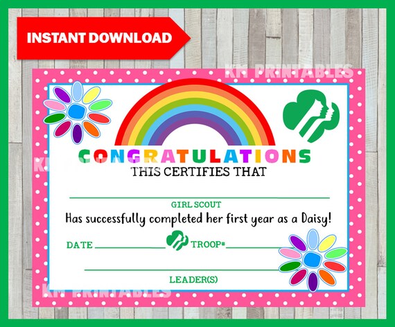 Daisy Girl Scout Letterhead Printable Instant Download Paper & Party ...