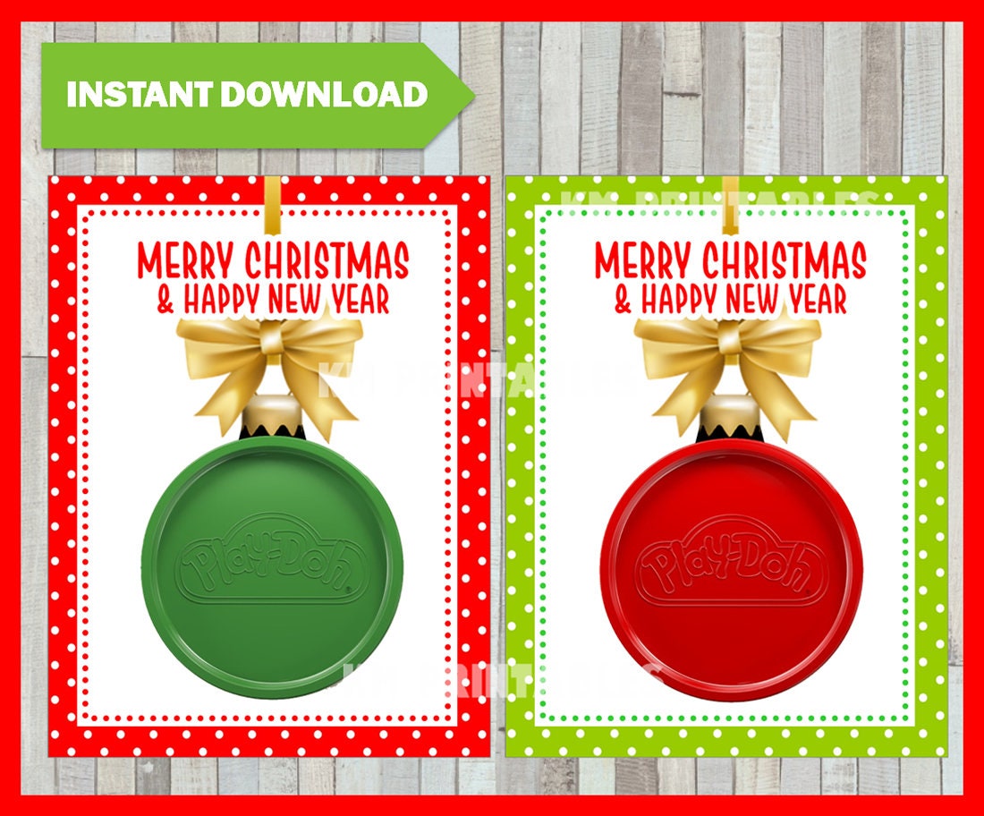 Play-doh Ornament Gift Card, Class Christmas Gifts, Small Gift, DIY ...