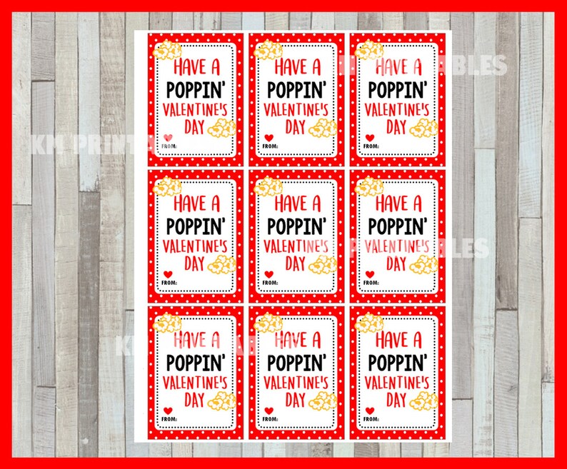 POPCORN Valentine Cards Have a Popping Valentines Day | Etsy