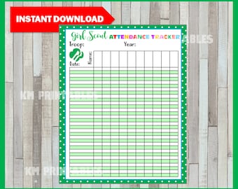 Troop Birthday Calendar Girl Scouts Fillable Customize Edit - Etsy