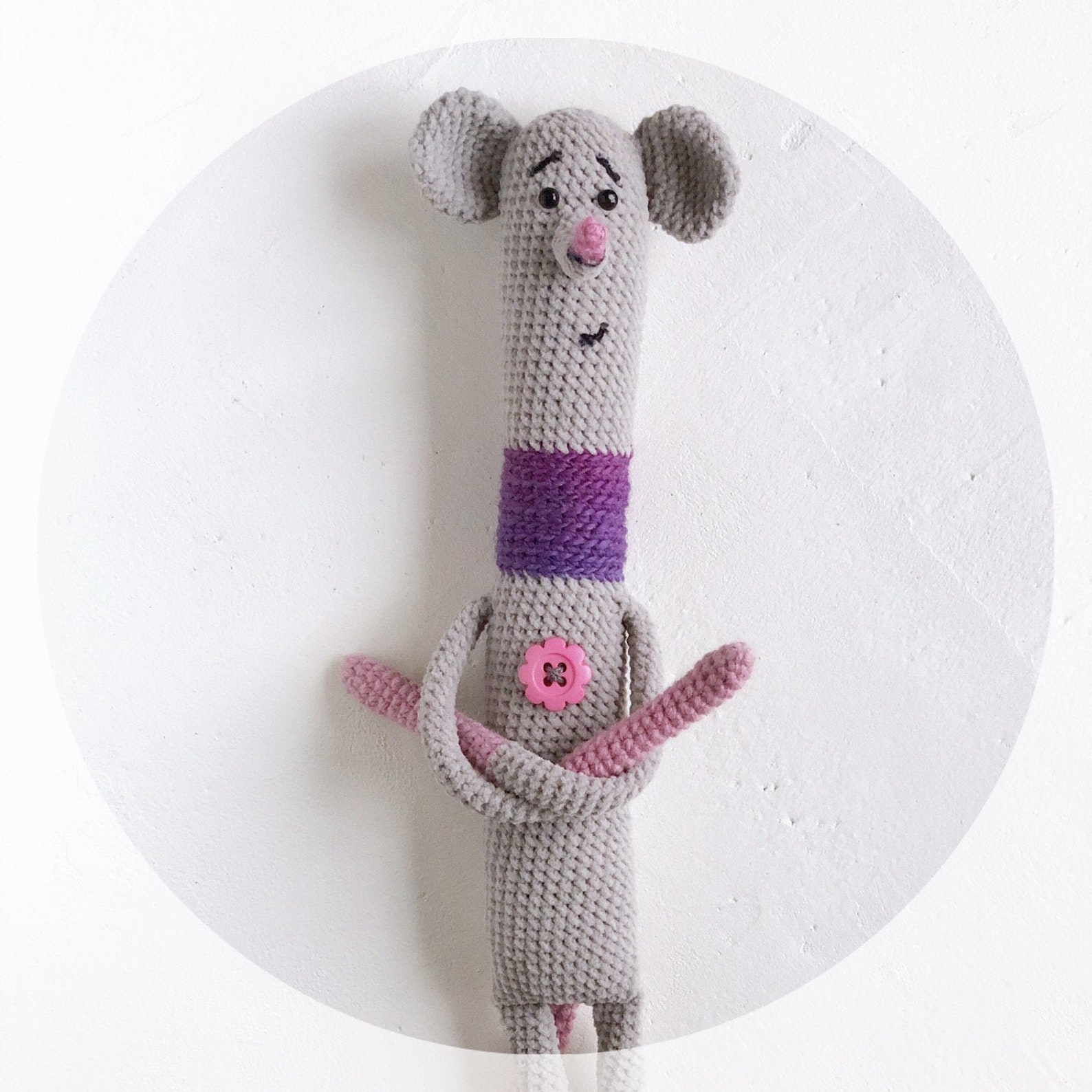 Long-leg Mouse 14in Minimalistic Toy Amigurumi Mouse Crochet | Etsy