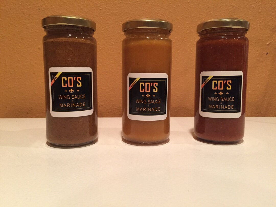 Co's Wing Sauce & Marinade Sampler Set of 3 (8 Oz Jars) - Etsy
