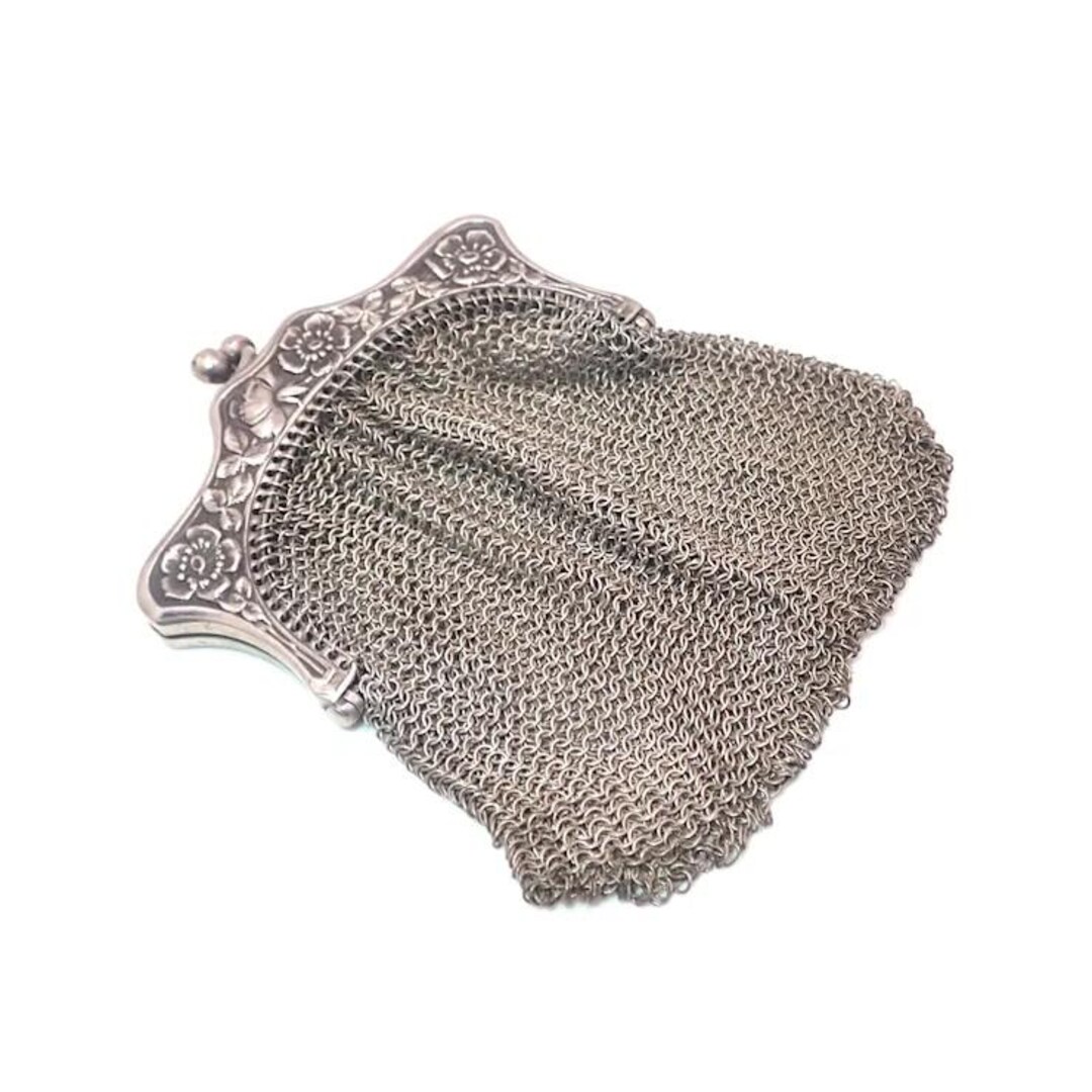 Antique French Silver Chain Mail Purse - Etsy