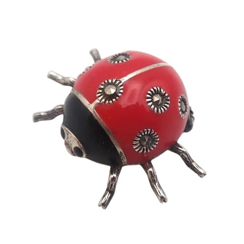 Ladybird Brooch - Etsy