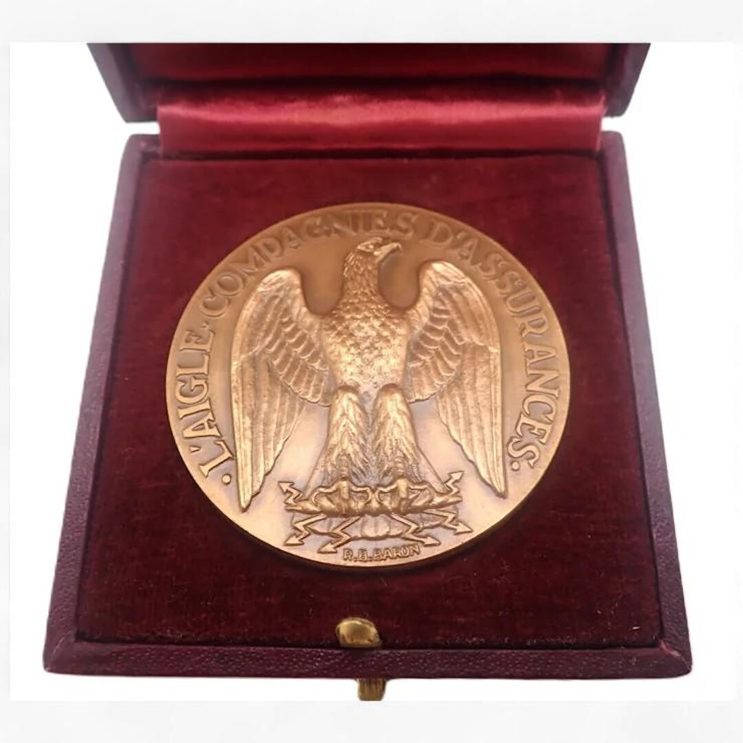 R B Baron French Bronze Eagle Medal Boxed - Etsy