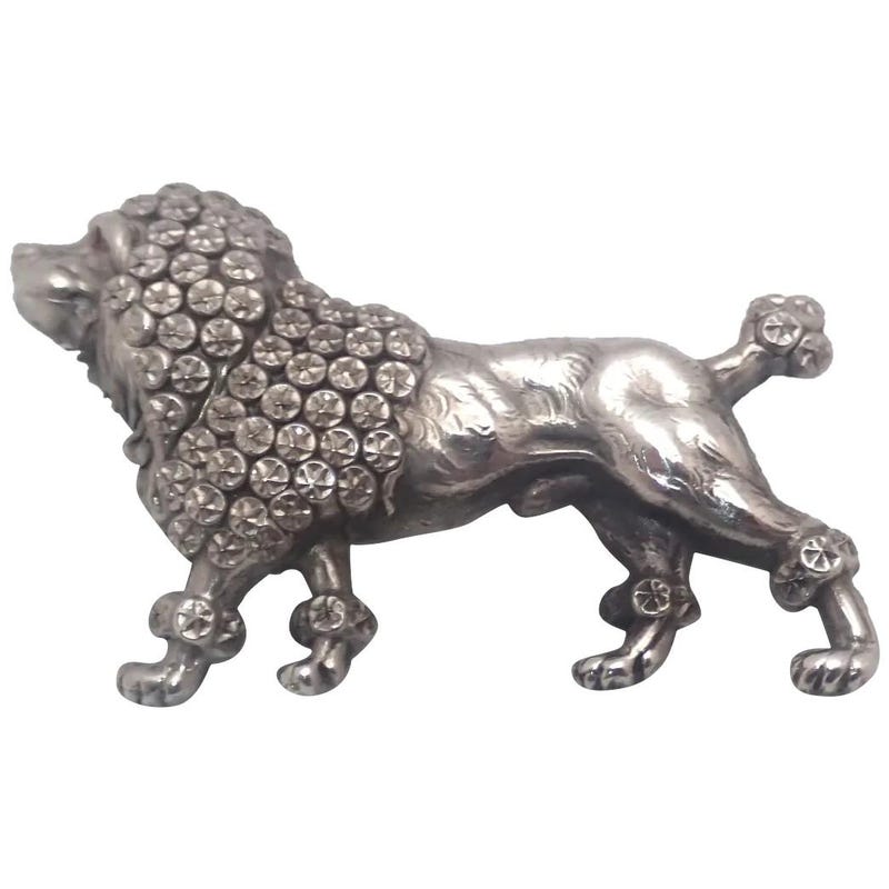 French Silver Dog Clip - Etsy UK