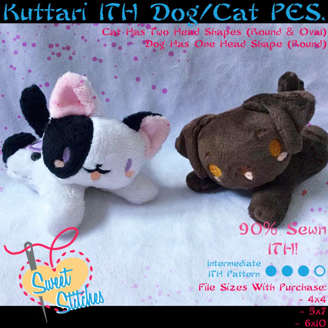 Kuttari ITH Dog/cat PES. - Etsy