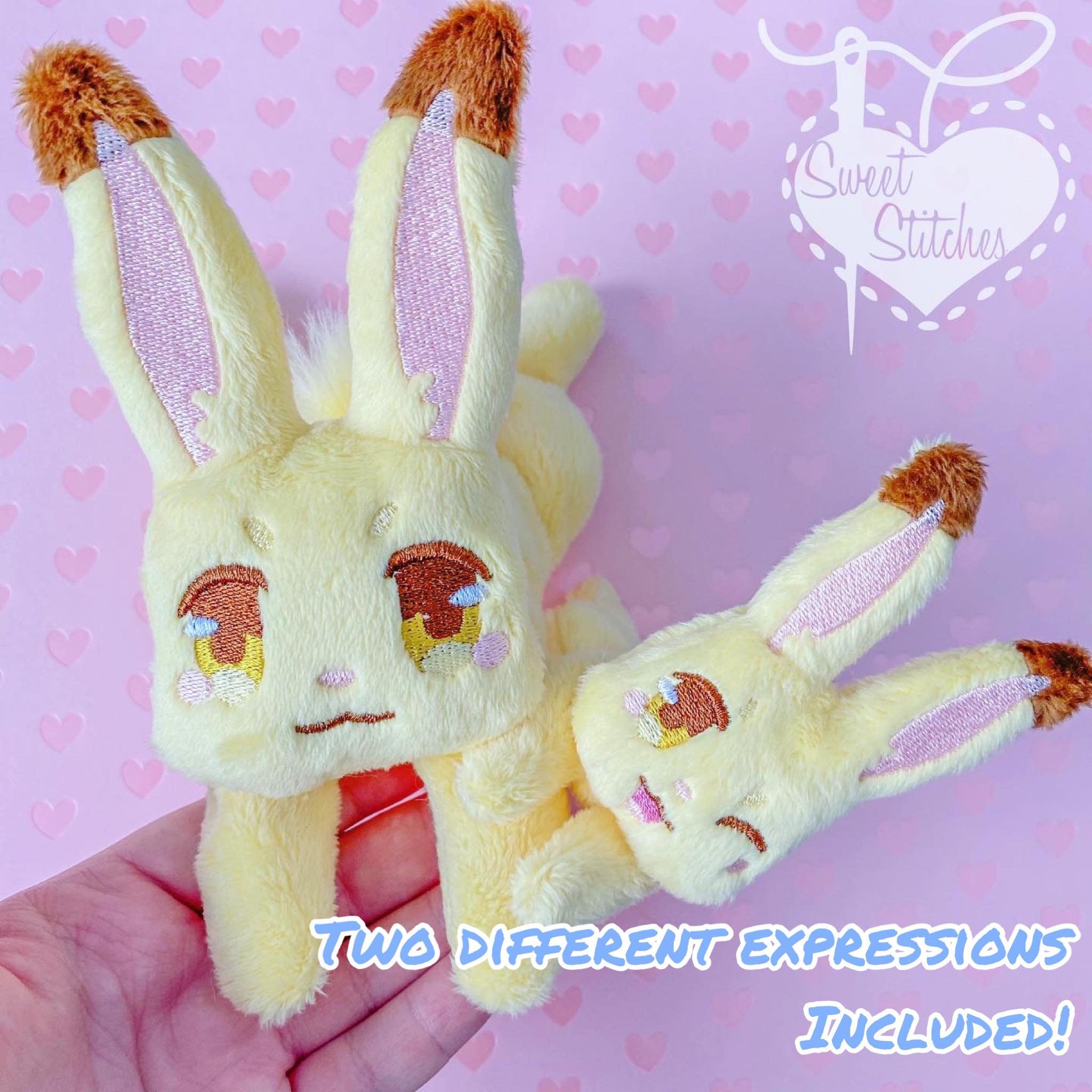 Bunny Bean ITH Plush Embroidery Pattern - Etsy