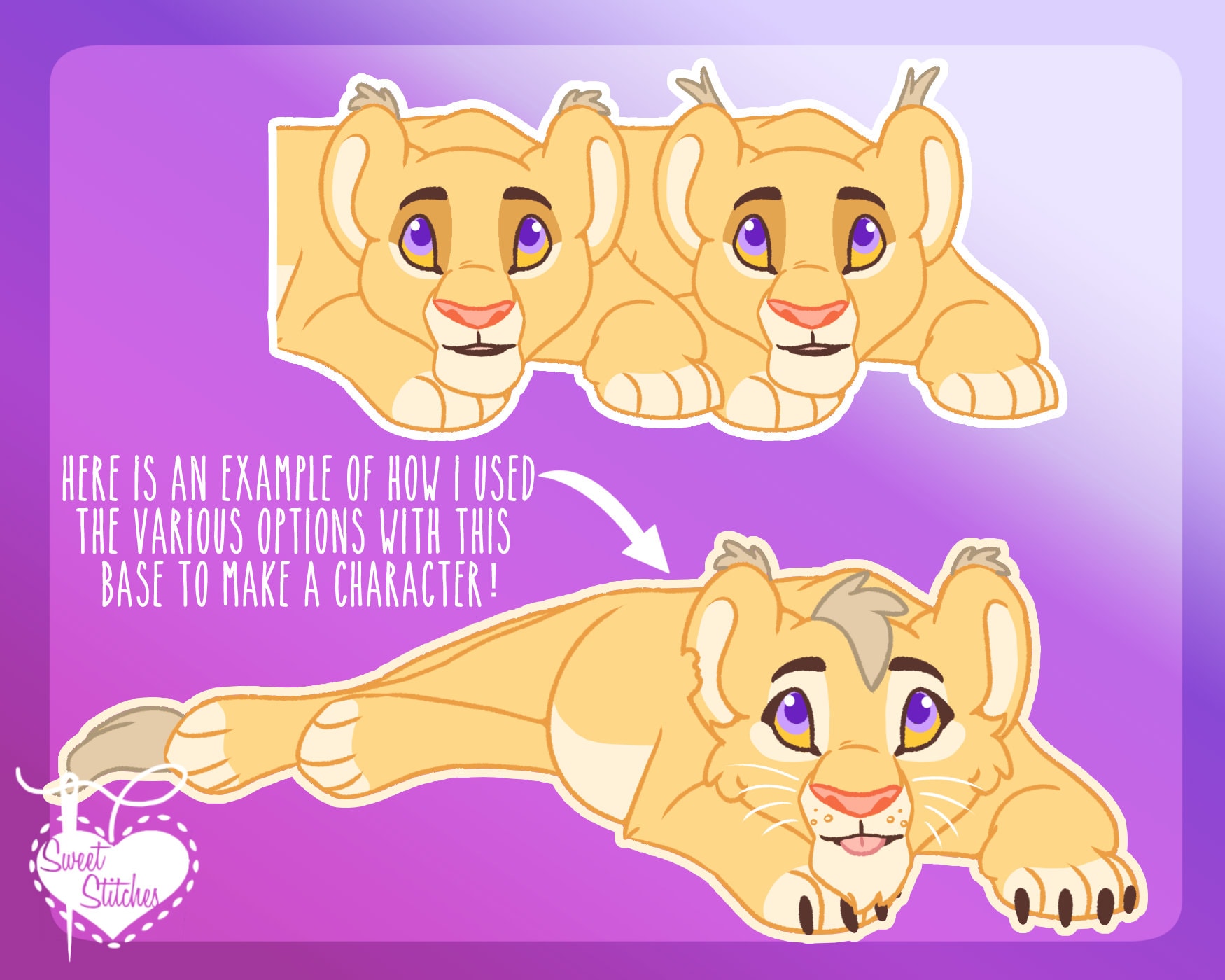 Lioness With Cub Base