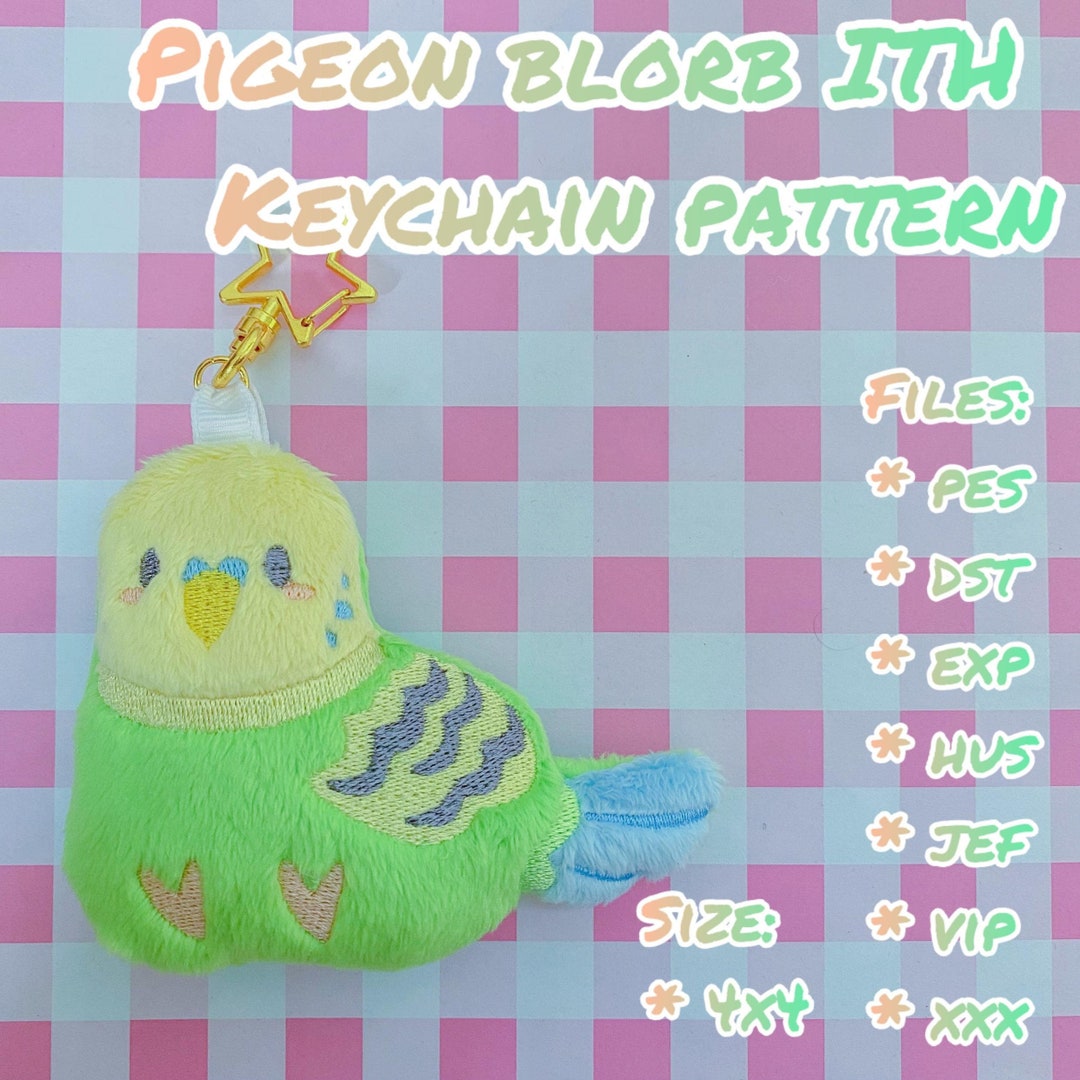 Budgie Blorb ITH Keychain Embroidery Pattern - Etsy