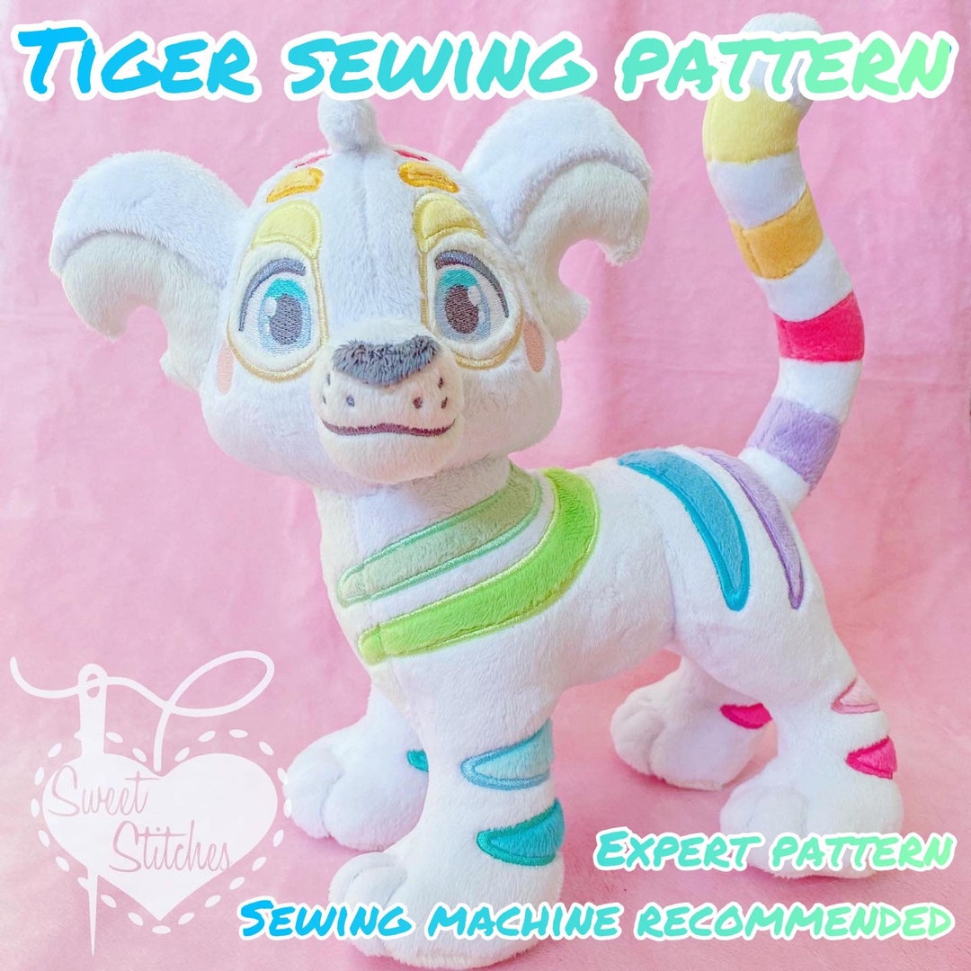 Tiger Plush SEWING Only Pattern Embroidery Files Included - Etsy