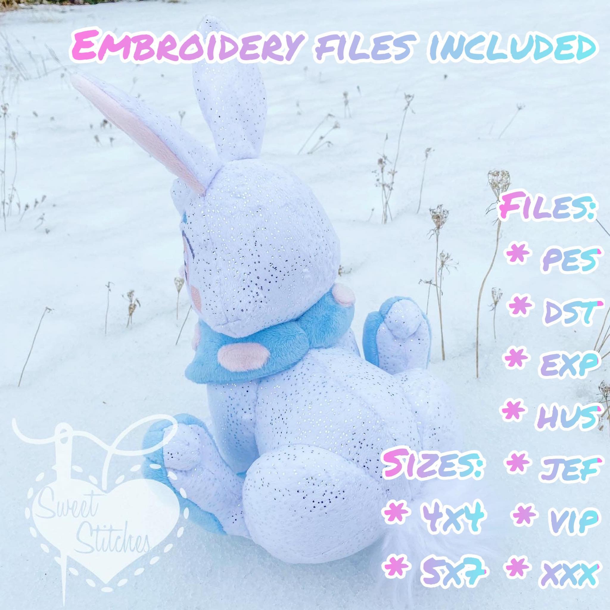 Sitting Bunny 12inch Plush Sewing Pattern Included Face - Etsy